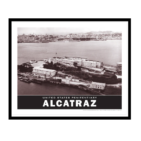 Framed Poster - Alcatraz Aerial 1950 – PARK STORE